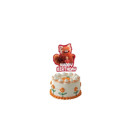(Large Cake Topper 1pcs) Cartoon Turning Red Birthday Party Banners ...