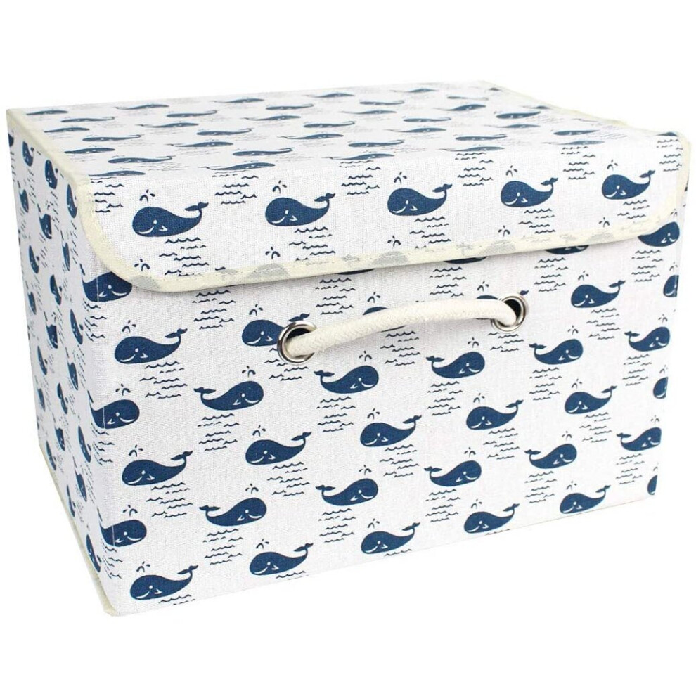 Storage Boxes Storage Container Large Capacity Foldable Storage Basket with Handle Cube Cotton Fabric Storage Compartment with Lids Washing Laundry on OnBuy