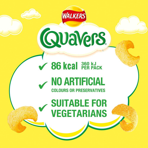 Walkers Quavers Cheese Multipack Snacks, 12 x 16 g on OnBuy