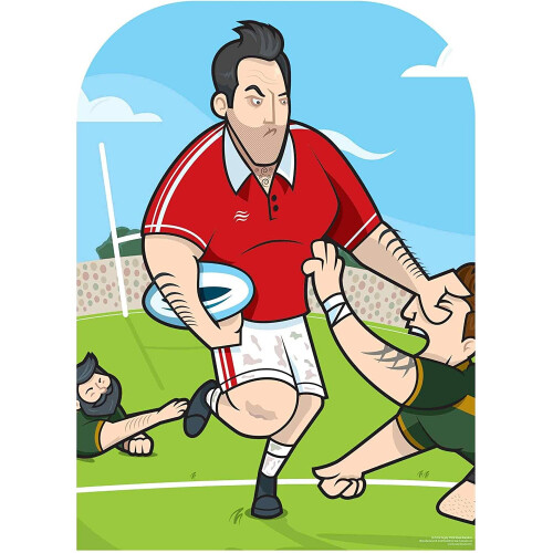 STAR CUTOUTS SC1452 Rugby Superstar Child Size Stand in Cardboard ...