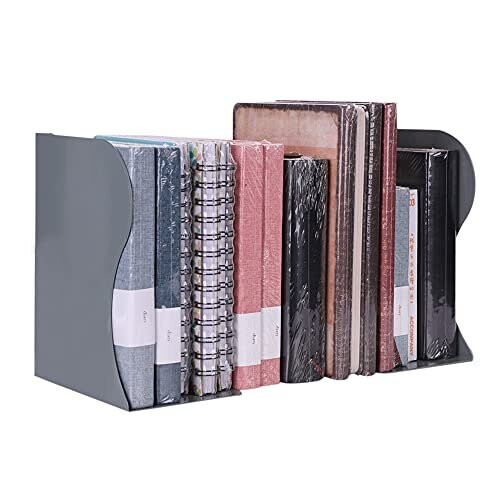 Expandable Bookends Heavy Duty Desktop Book Holder Metal Book Ends ...