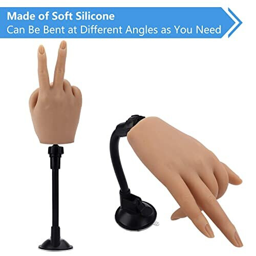 Silicone Practice Hand for False Nails, Flexible Female Mannequin Hand ...