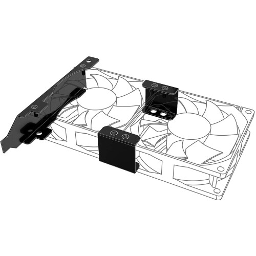 Akasa PCI Slot Bracket for Mounting One/Two 80mm or 92mm Fans | Dual ...