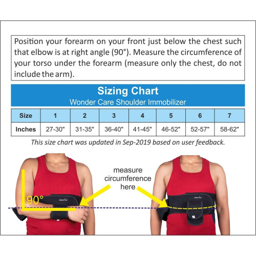 Wonder Care-Left Right Shoulder Immobilizer Arm Sling Elastic Brace for ...