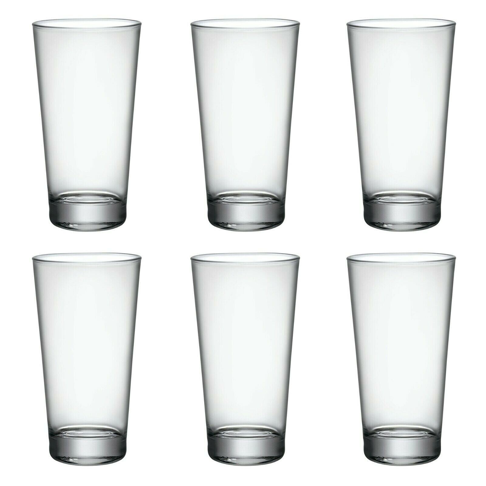 (6 Glasses, 390ml High Ball) 6/12 Bormioli Rocco Clear Drinking Tumblers Modern on OnBuy