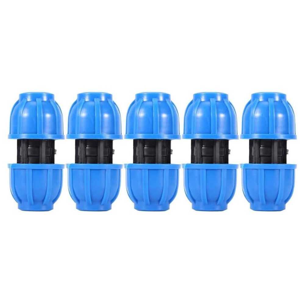 Mumusuki 5Pcs PE Plastic 20mm to 20mm Straight Water Pipe Connector ...