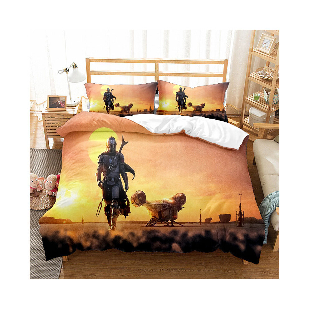 (3, Double-200x200cm) Star Wars Yoda Bedding Kids Single Double 3D ...