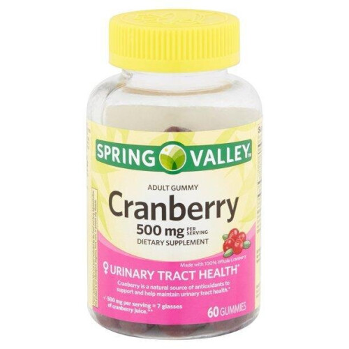 Spring Valley Cranberry Adult Gummies, 500 mg, 60 count on OnBuy
