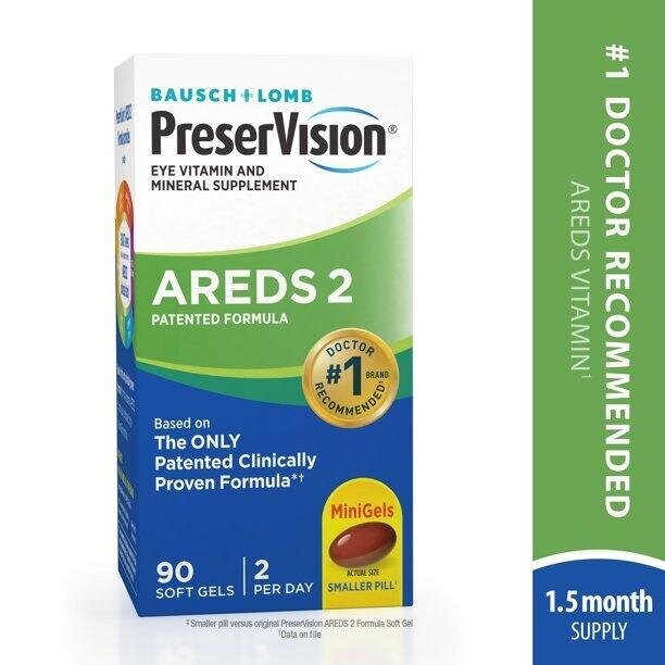 PreserVision AREDS 2 Formula Vitamin & Mineral Supplement 90 ct Soft Gels (MiniGels) on OnBuy