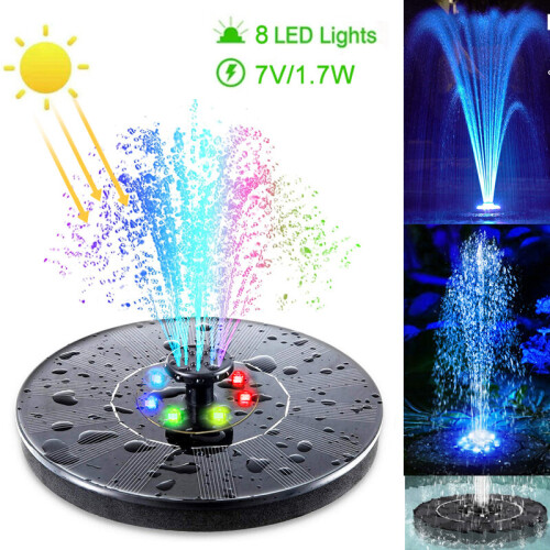 Floating Solar Fountain Garden Waterfall Fountain Pool Pond Bird Bath ...
