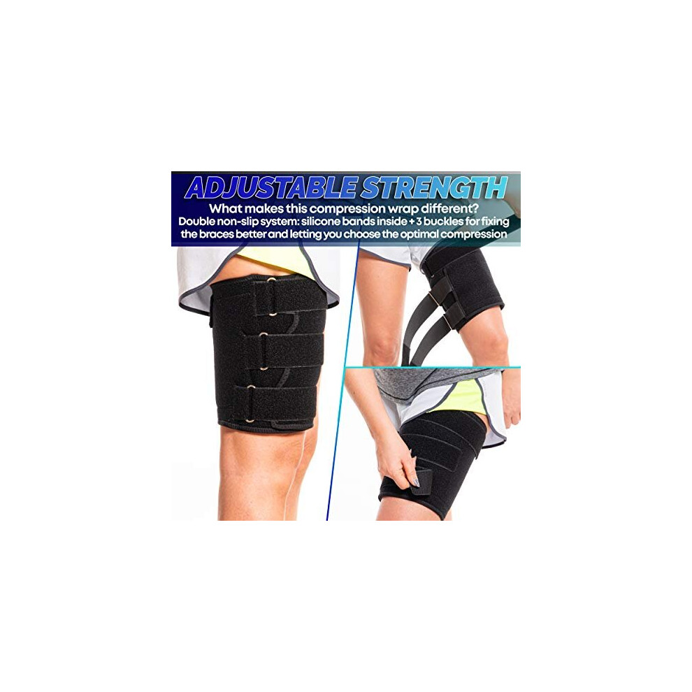 Hamstring Compression Sleeve Recovery Support Non-Slip Groin Wrap for ...
