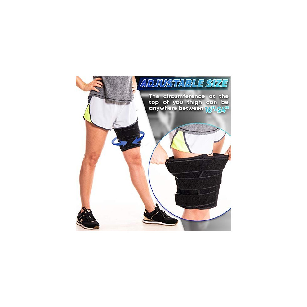 Hamstring Compression Sleeve Recovery Support Non-Slip Groin Wrap for ...