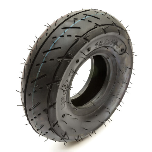 4 Ply 10 Inch Tyre 3.50-4 / 350-4 Tarmac Tread 4 Inch Wheel Petrol ...
