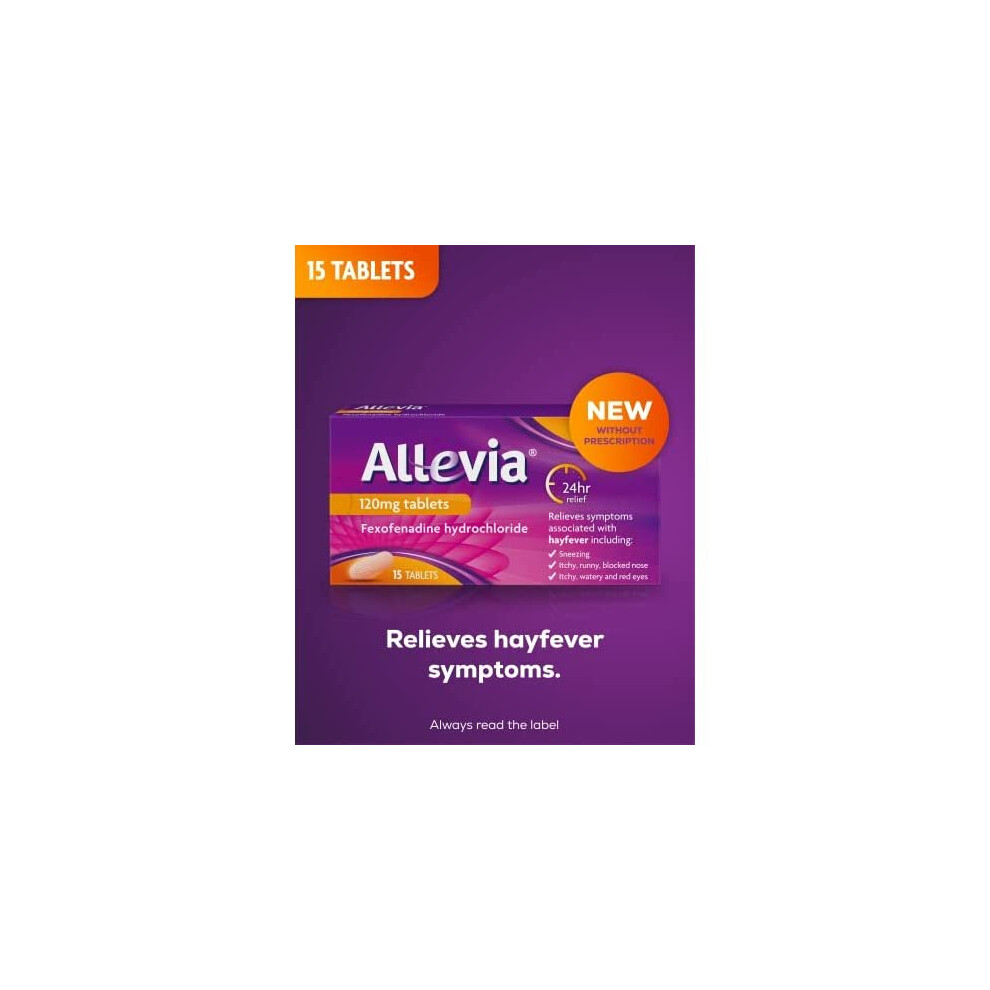 Allevia 120 mg Tablets Fexofenadine - Hayfever Allergy Relief - Pack of ...