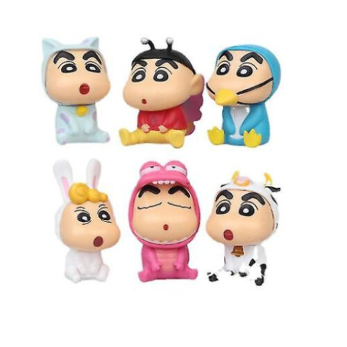6cps Crayon Shinchan Animal Cos Anime Doll Toy Model on OnBuy