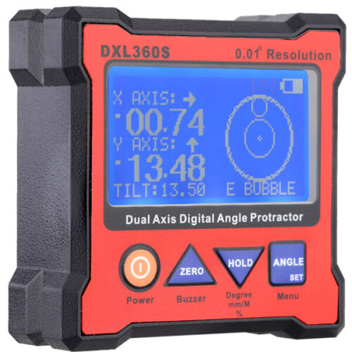 New DXL360S High-precision Dual Axis Digital LCD Angle Protractor Dual ...