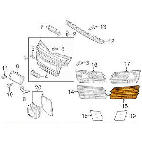 AUDI A7 4G Front Bumper Left Lower Grille 4G88076819B9 2013 on OnBuy