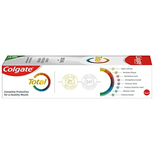 Colgate Total Original Toothpaste Multipack 5x100ml , 24 hour ...