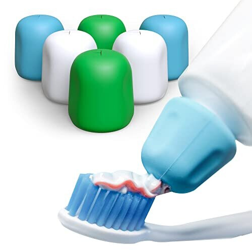 Self Closing Toothpaste Caps 6-Pack by Tilcare - No Waste Cap ...