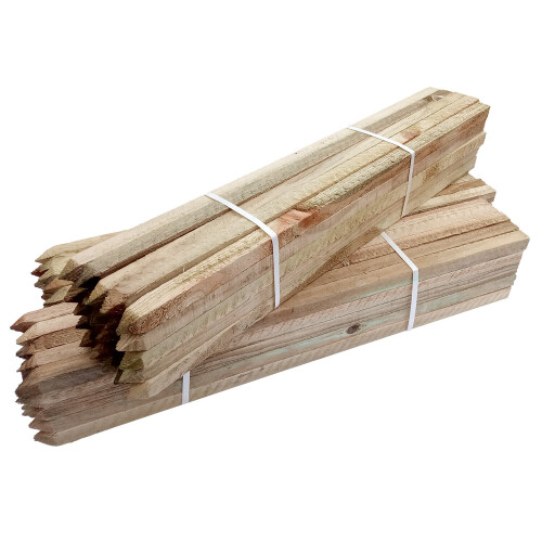 (135cm, 75) Elixir Gardens Wooden Tree Stakes & Fence Posts | Plant ...