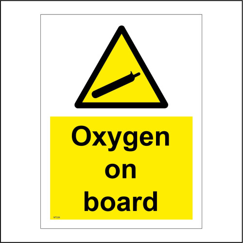 WT226 Oxygen On Board Sign Transport Carriage Road Vehicles Container ...