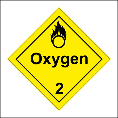 (400 x 400mm - 16 x 16, D - 1mm Pvc Foamex) HA245 Oxygen 2 Sign Oxy ...