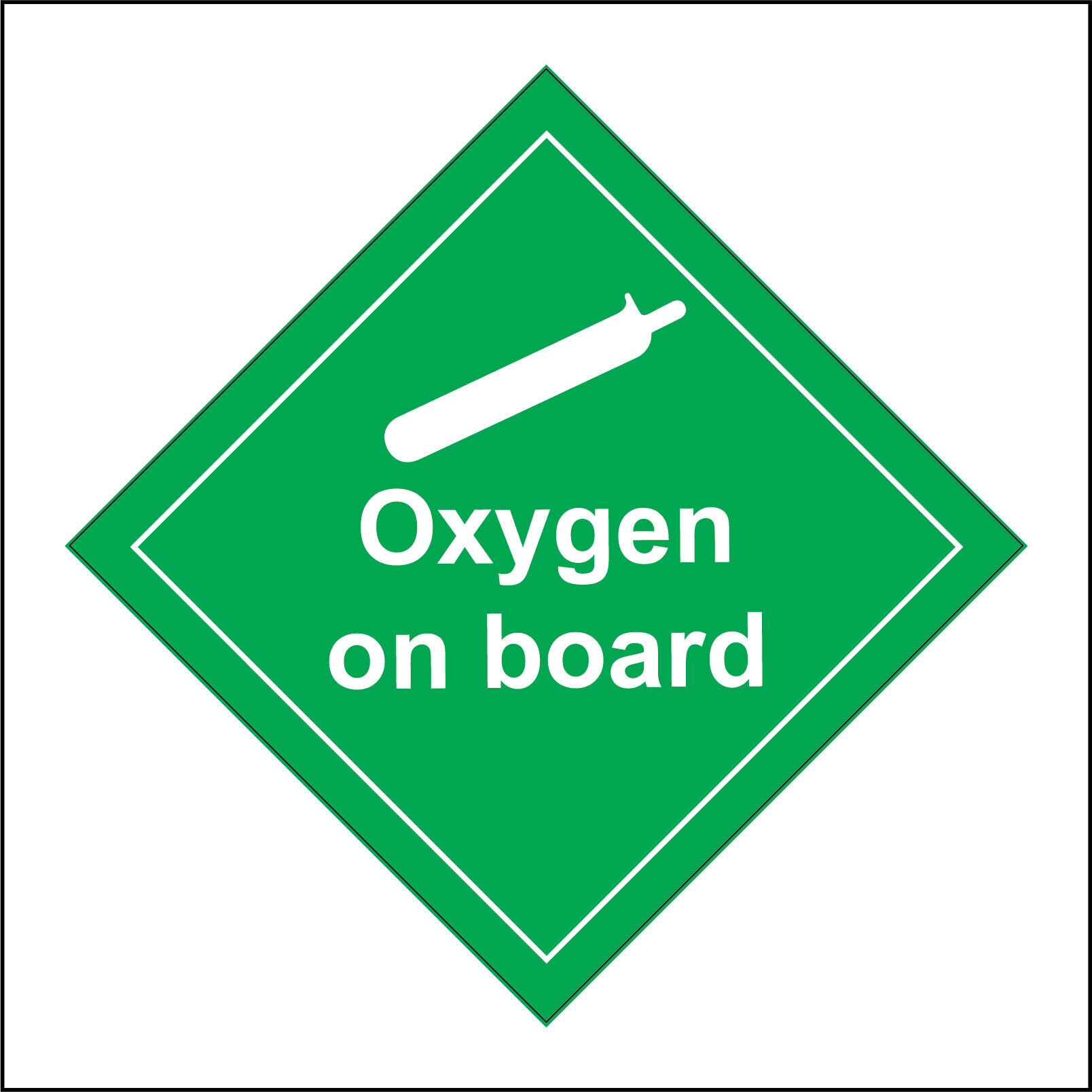 (450 x 450mm - 18 x 18, B - Magnetic - Vehicle Grade) HA243 Oxygen On ...