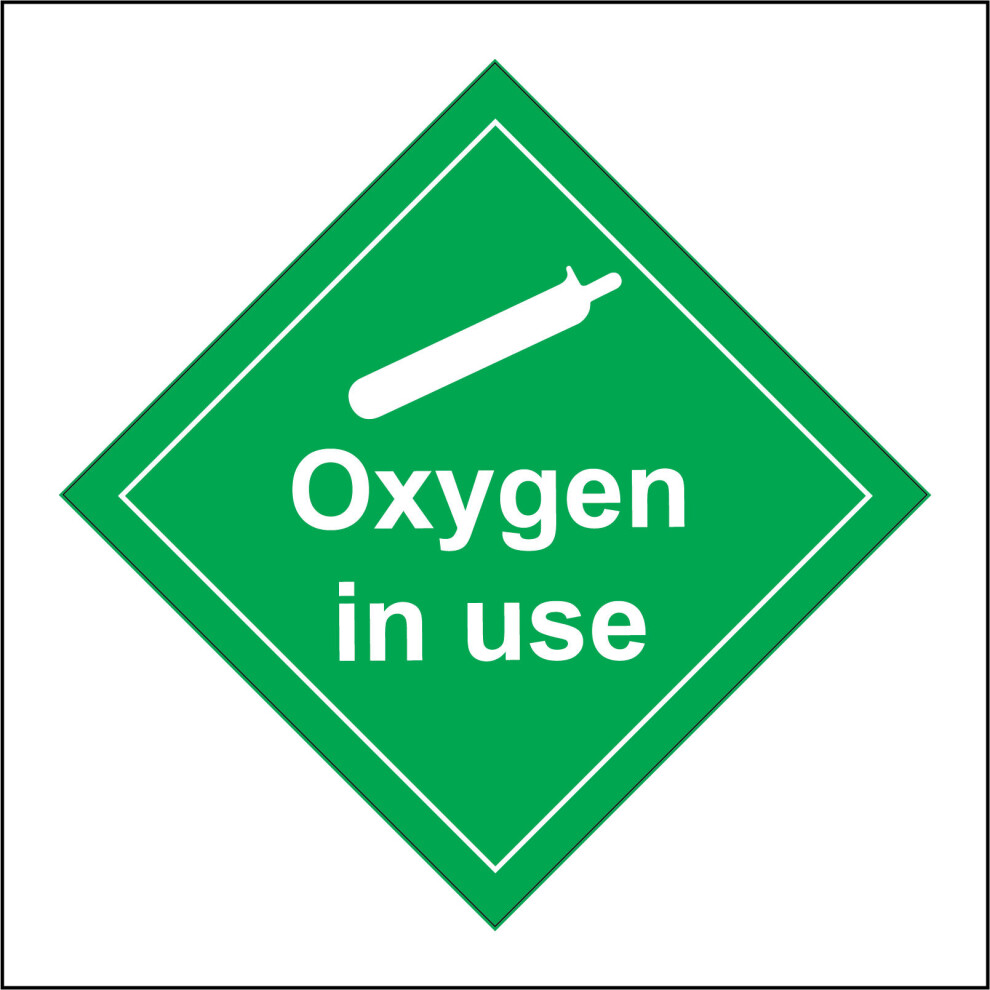 HA244 Oxygen In Use Sign Operation Workplace Medical Cannister Non ...