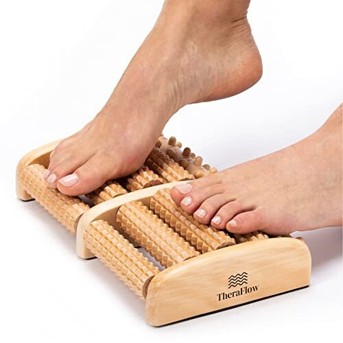 TheraFlow Dual Foot Massage Roller for Deep Tissue Foot Massages - with ...
