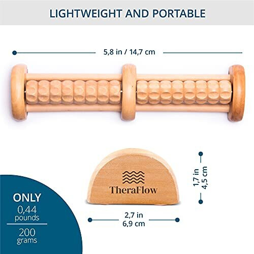 TheraFlow Advanced Dual Foot Massage Roller - Reflexology Foot Massager Suitable for Diabetic ...