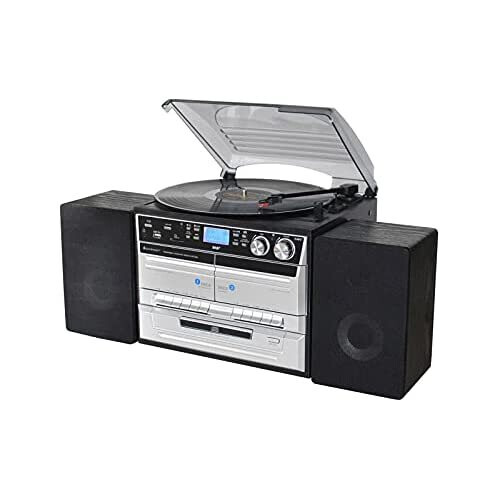 soundmaster MCD5550 Bluetooth HiFi System FM/DAB Radio, Twin Cassette ...