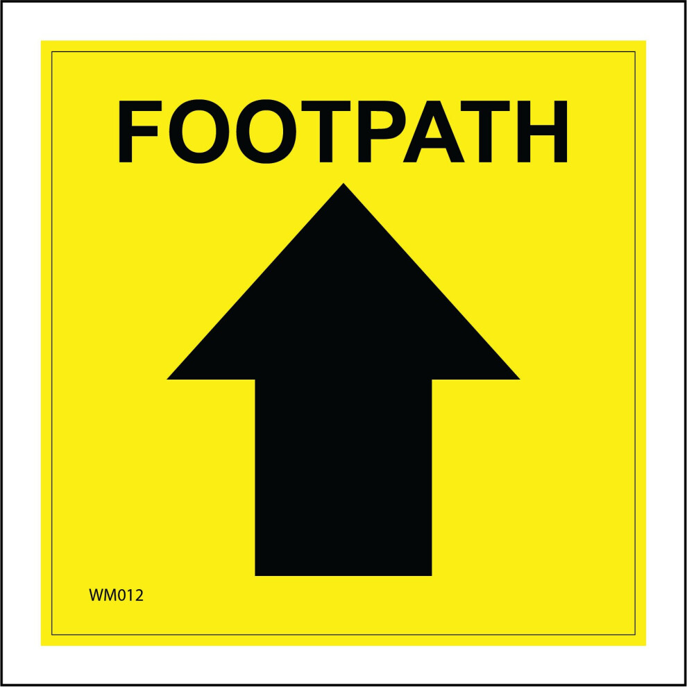 (150 x 150mm - 6 x 6, C - Dibond / Composite Aluminium) WM012 Footpath ...