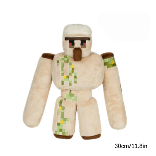 30cm Minecraft Iron Golem Plush Toy Pixel Stuffed Doll Soft Plushies ...