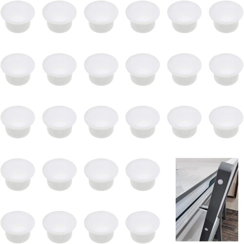 200 Pcs 8mm Plastic Hole Plugs Drill Hole Cover Caps Round Screw Hole ...