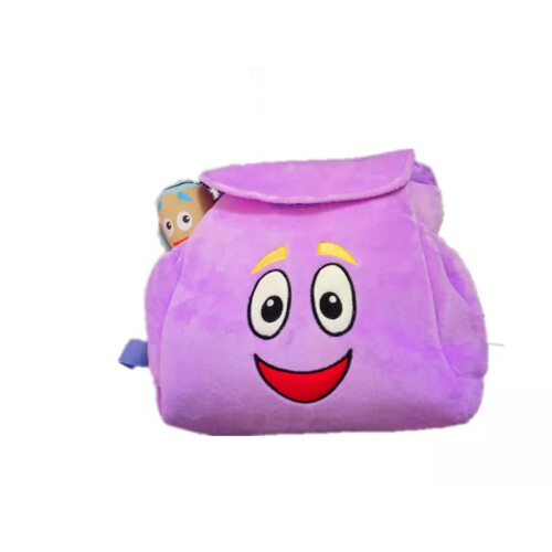 (Crystal Purple) Dora the Explorer Nylon Backpack with Map Plush Doll ...