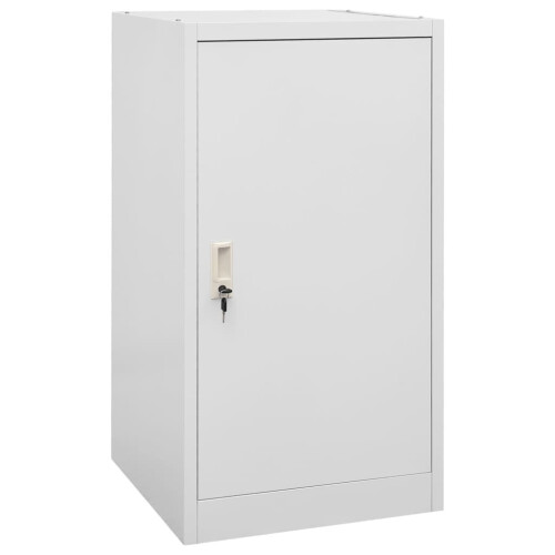 vidaXL Saddle Cabinet Light Grey Steel Storage Tack Locker Harness ...
