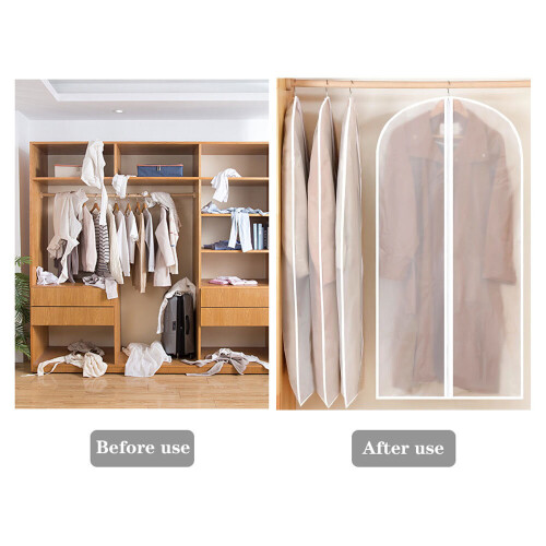 10Pack Set Clear Polythene Garment Covers Suit Dress Coat Dust on OnBuy
