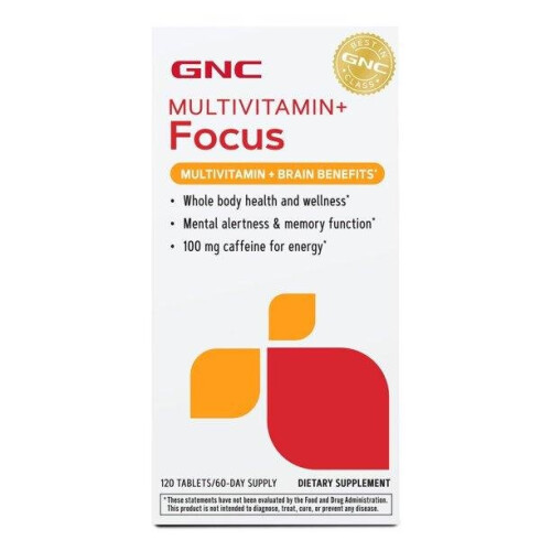GNC MULTIVITAMIN + FOCUS, 120 Tablets, Complete Multivitamin and ...