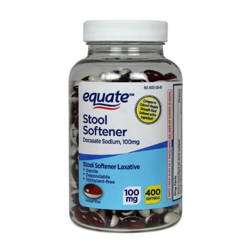 Equate Stool Softener Laxative 100 mg Soft gels, 400 Count on OnBuy
