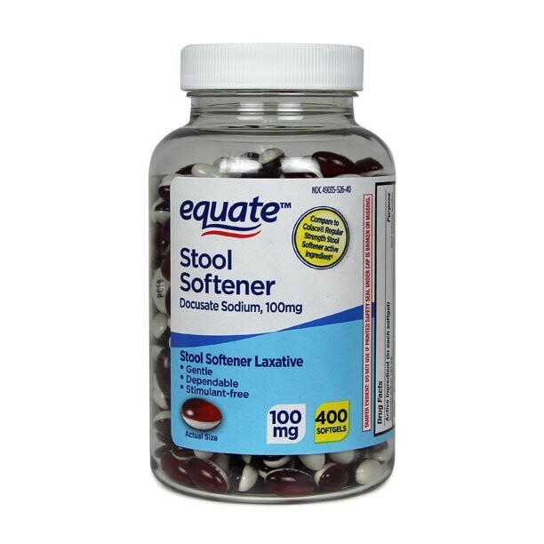 Equate Stool Softener Laxative 100 mg Soft gels, 400 Count on OnBuy