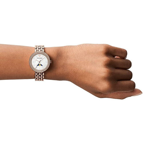 Emporio Armani Women's Multifunction, Rose Gold-Tone Stainless Steel ...