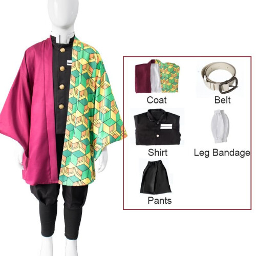 (Tomioka Giyuu Suit, 110cm) Demon Slayer Kids Cosplay Kamado Nezuko ...