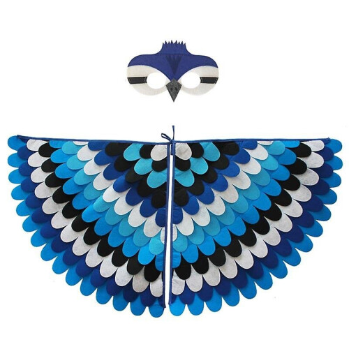 ( W17) Birds Wings Costume Set Halloween Peacock Parrot Cape With Felt ...
