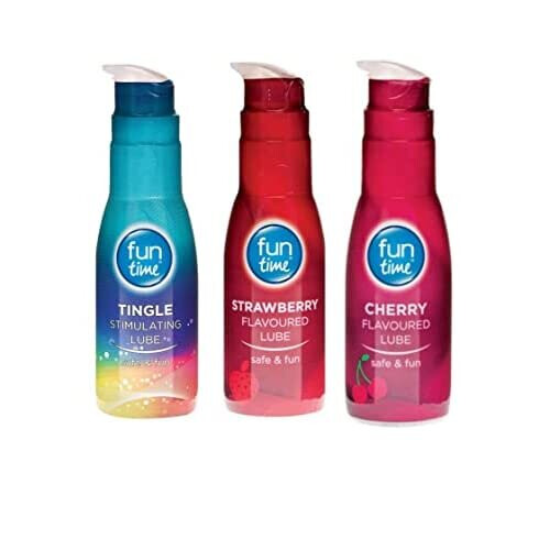 Fun Time Lubricant Gel - Tingle Stimulating Lube, Strawberry Flavoured ...