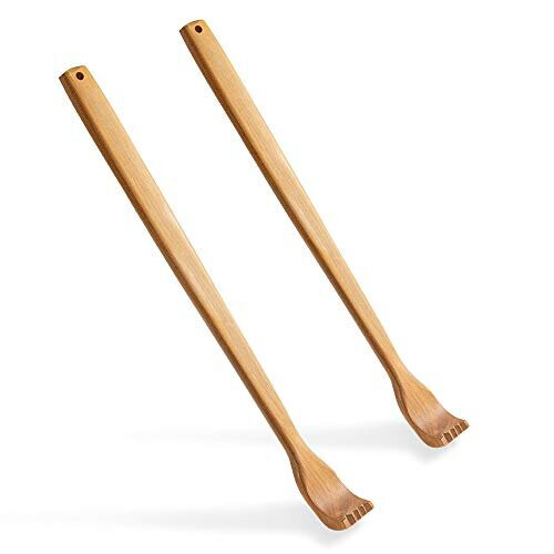 2 Pieces Back Scratcher, Wooden Manual Long Handle Back Scratchers for ...