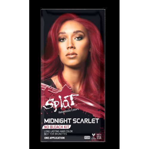 Splat 30 Wash Semi-Permanent Midnight Scarlet Hair Color, No Bleach ...