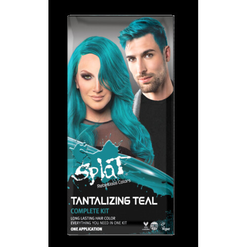 Splat Complete Kit, Tantalizing Teal, Semi-Permanent Teal Hair Dye with ...