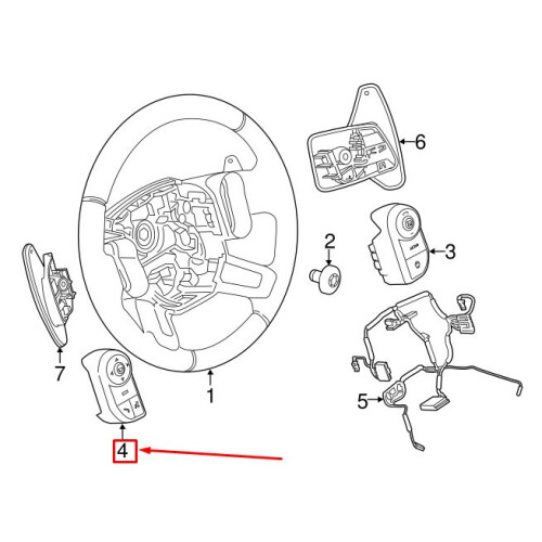 LR RANGE ROVER L405 Steering Wheel Radio Control Switch LR037419 on OnBuy