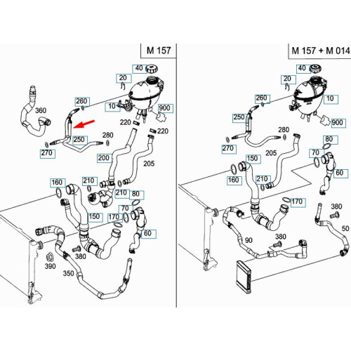 MERCEDES-BENZ E-CLASS W212 Cooling Hose A2125010425 on OnBuy