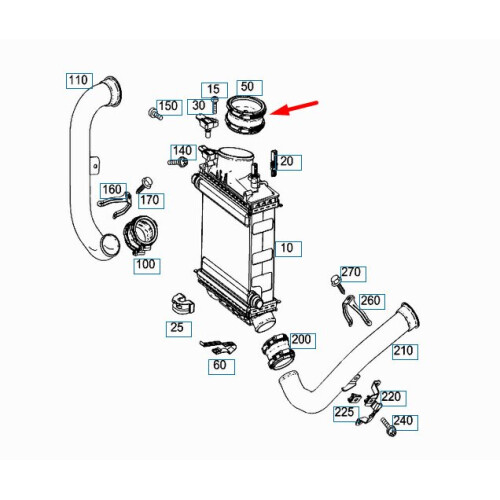 MERCEDES-BENZ C-CLASS W205 Intercooler Boot A2760941491 on OnBuy